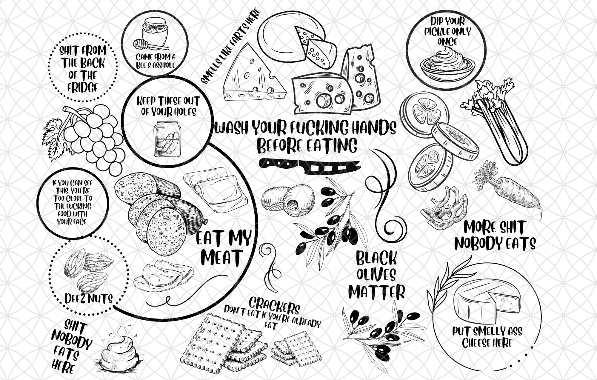 Charcuterie Map Bild - PNG und SVG digitale Datei für Clipart ...