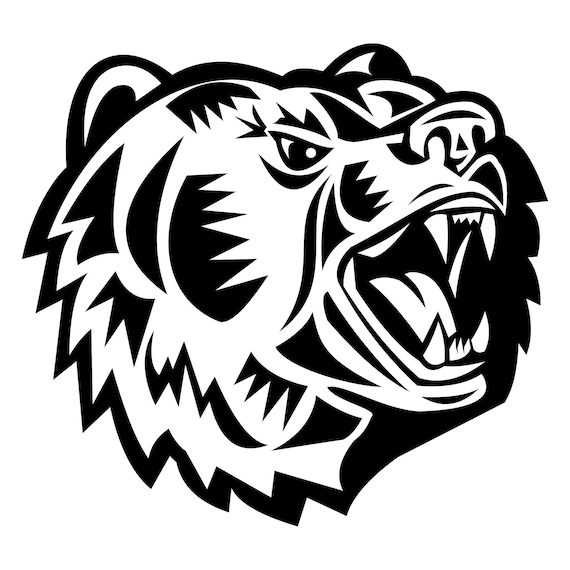 Growling Bear Image PNG and SVG Digital File for Clipart - Etsy
