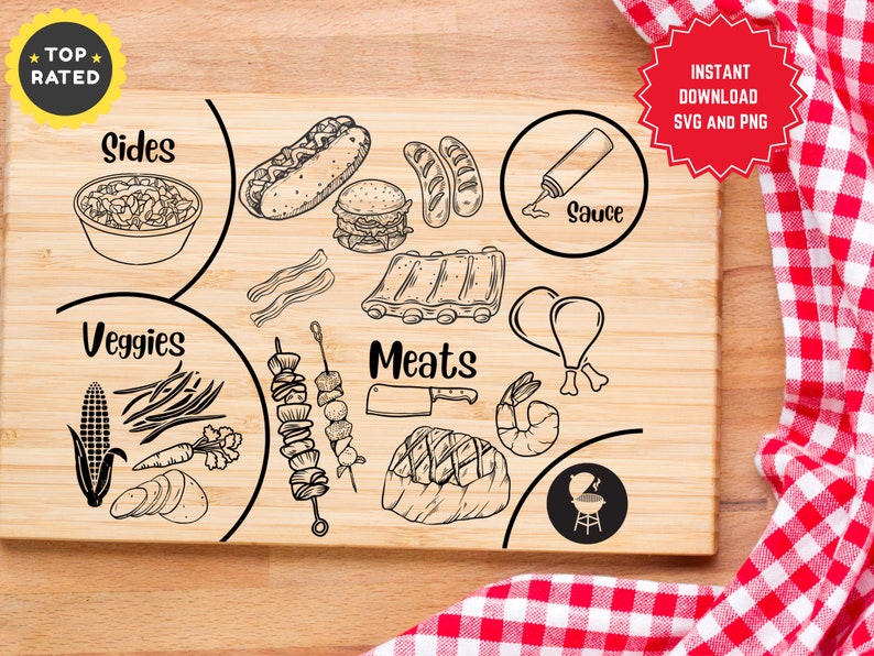 BBQ Barbeque Map Template SVG - Etsy