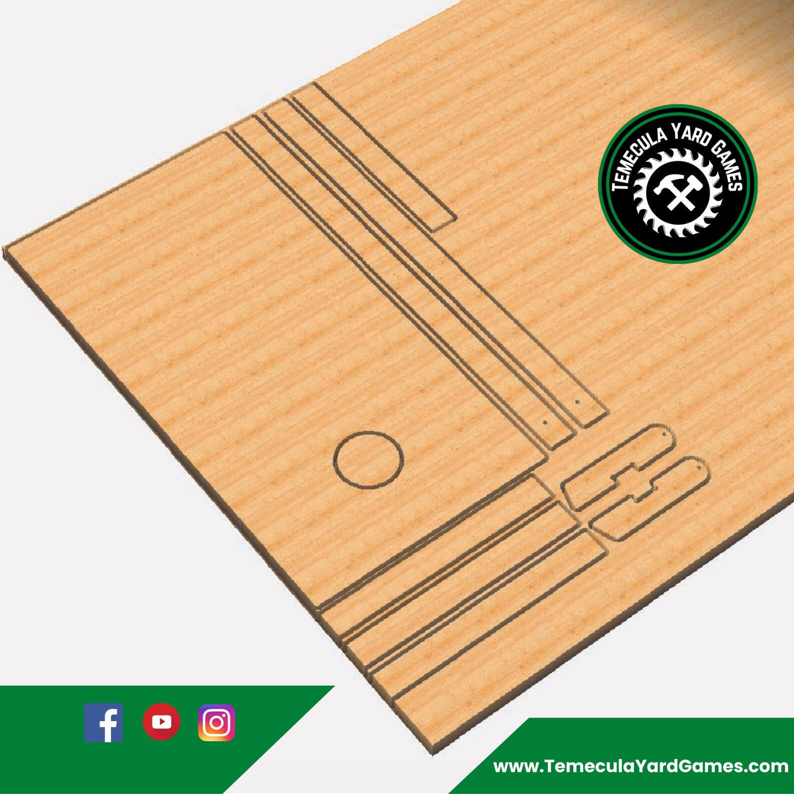 Cornhole Board SVG DXF Vectric Vcarve Pro CNC Files - Etsy