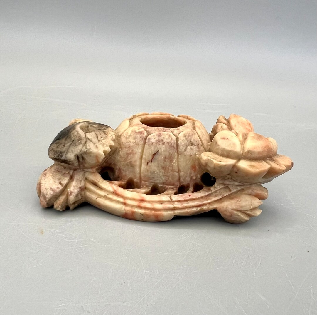 Antique Early 19the Century Ca. 1920 / 1930s Inkwell Hand Carved ...