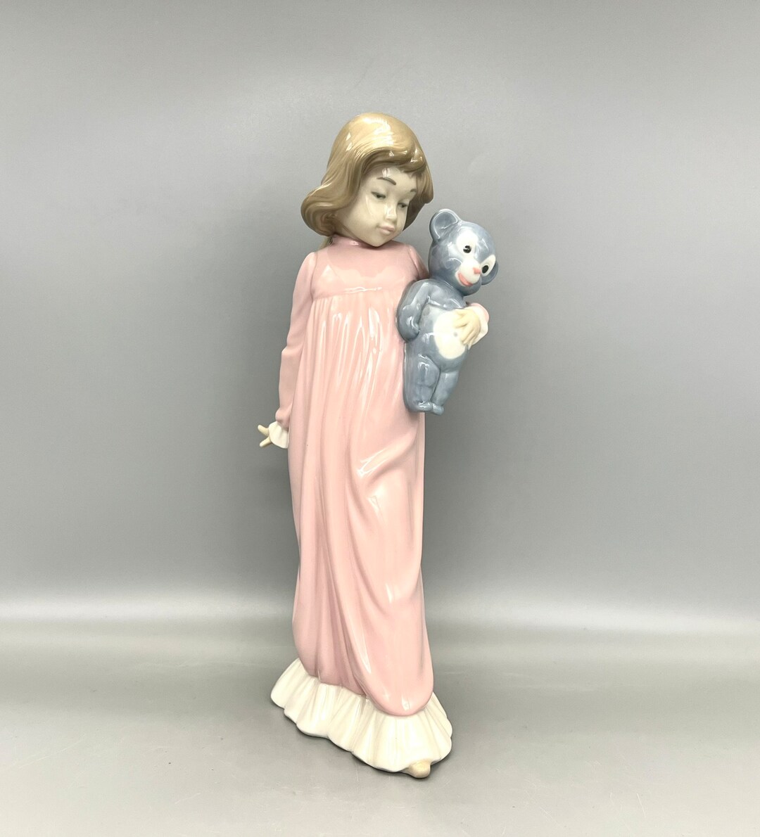 Zaphir Spain . Beautiful Porcelain Young Girl With Blue Bear. - Etsy