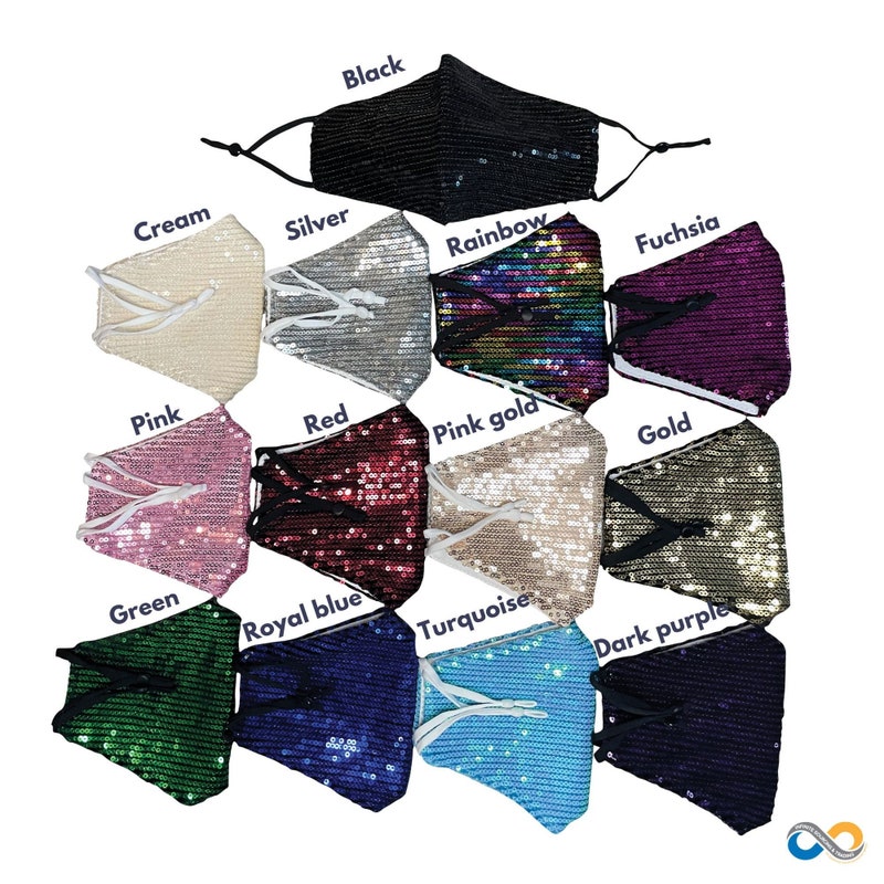 Sequin Face Mask - Etsy