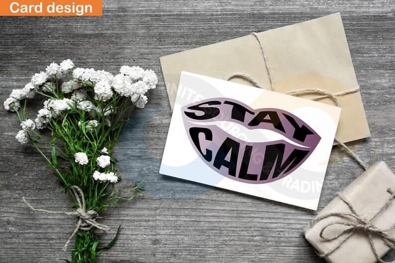 Lips Svg Files for Cricut Word Cloud Stay Calm Lip Design - Etsy