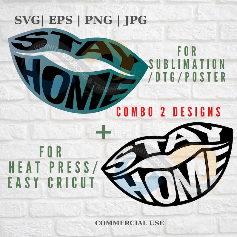 Stay Home Cricut Png Lips Svg Files Commercial Use Svg Good - Etsy