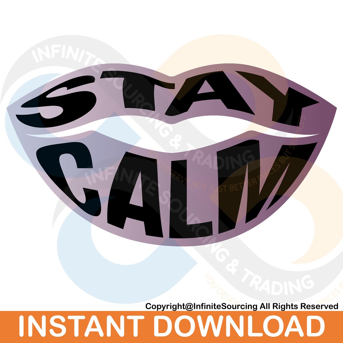 Lips Svg Files for Cricut Word Cloud Stay Calm Lip Design - Etsy
