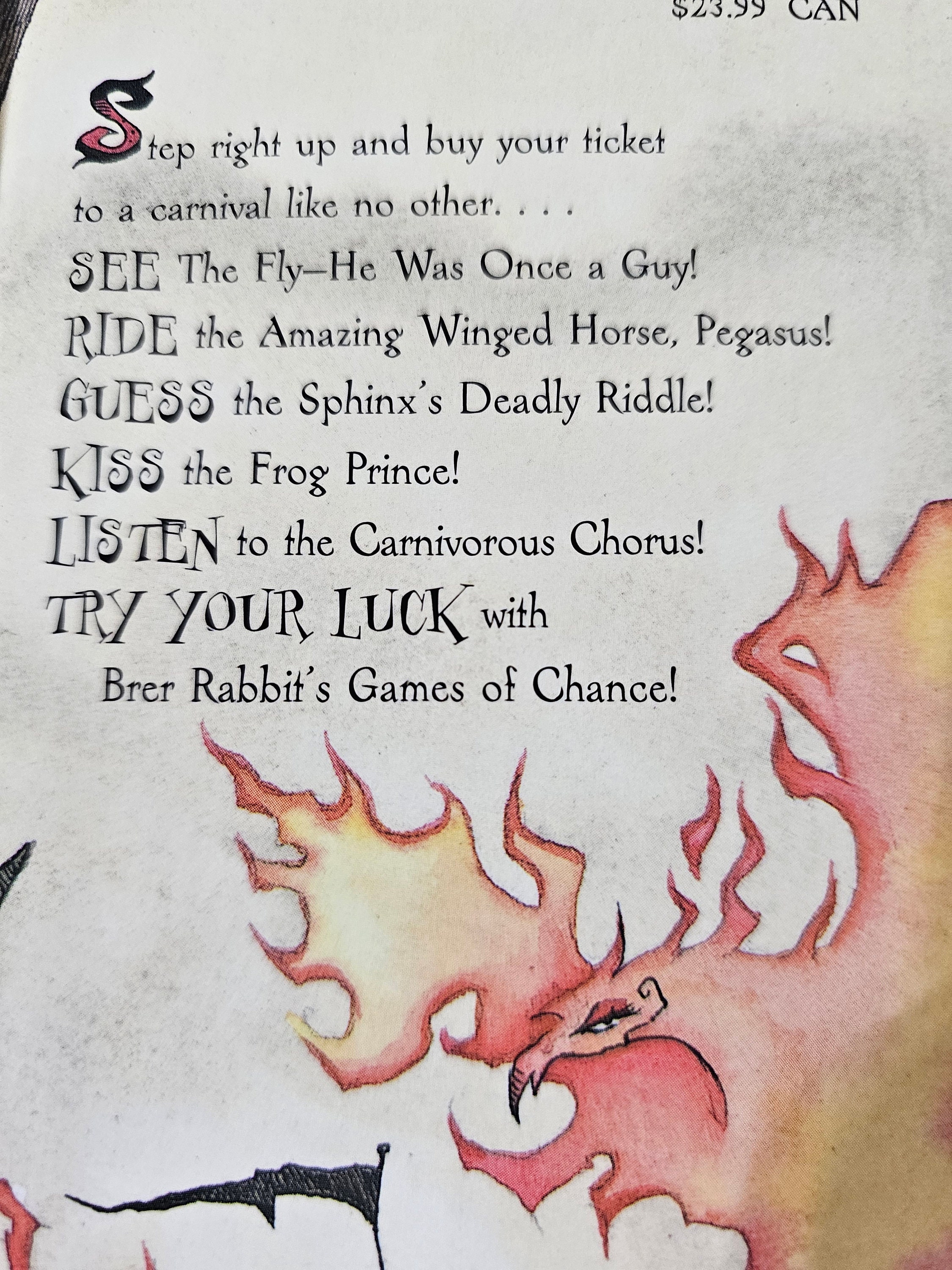 Childrens Book Creature Carnival by Marilyn Singer Illustrated by Gris ...