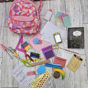 Our Generation Backpack & Assorted School Supplies Set - Accessories ...