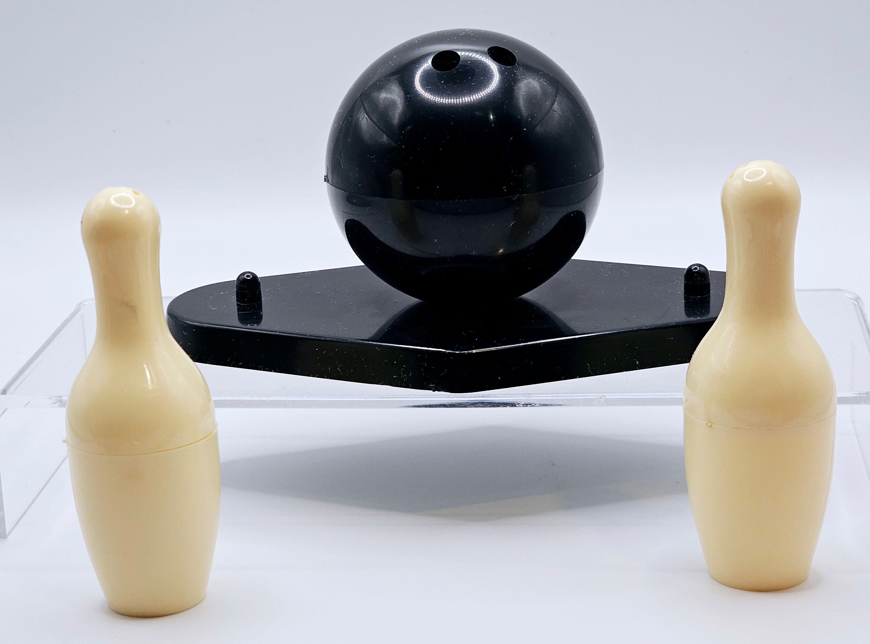 Salt and Pepper Shakers Bowling Pins and Bowling Ball Hard - Etsy