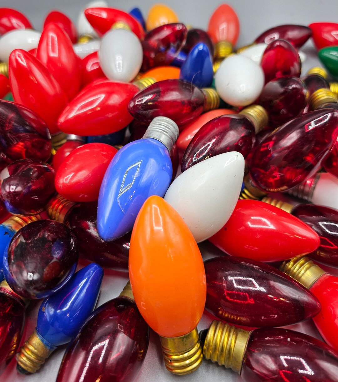 Lot of Vintage Christmas Light Bulbs - UNTESTED - Mixed Colors ...