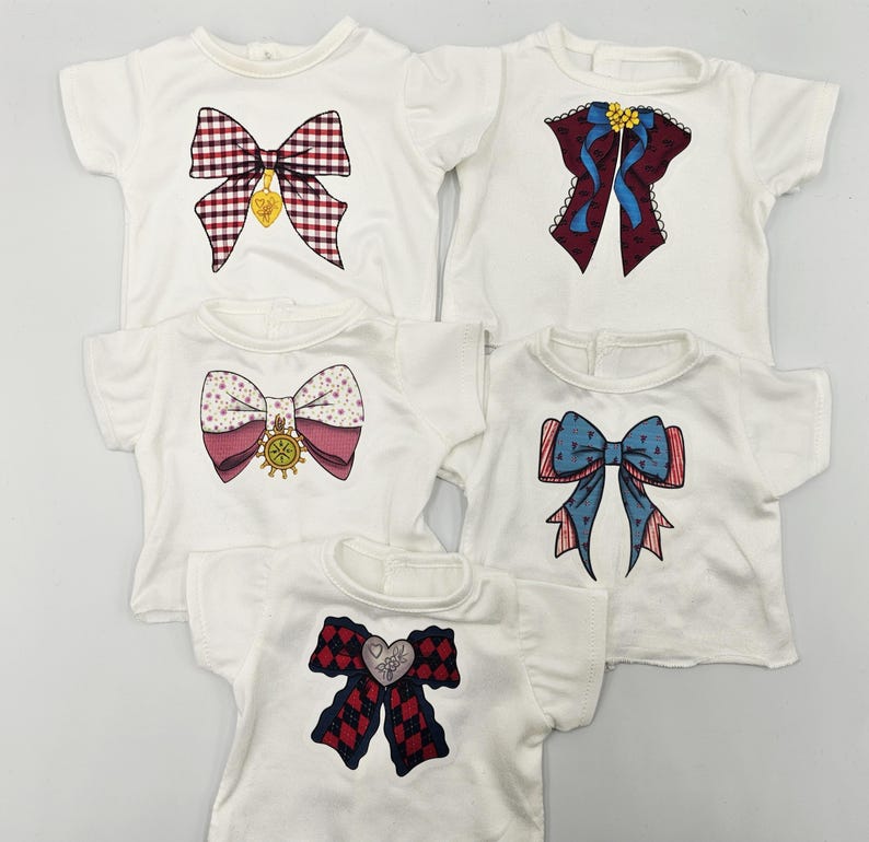 Classic Historical Meet Bow Design Shirts for 18-inch Dolls - American ...