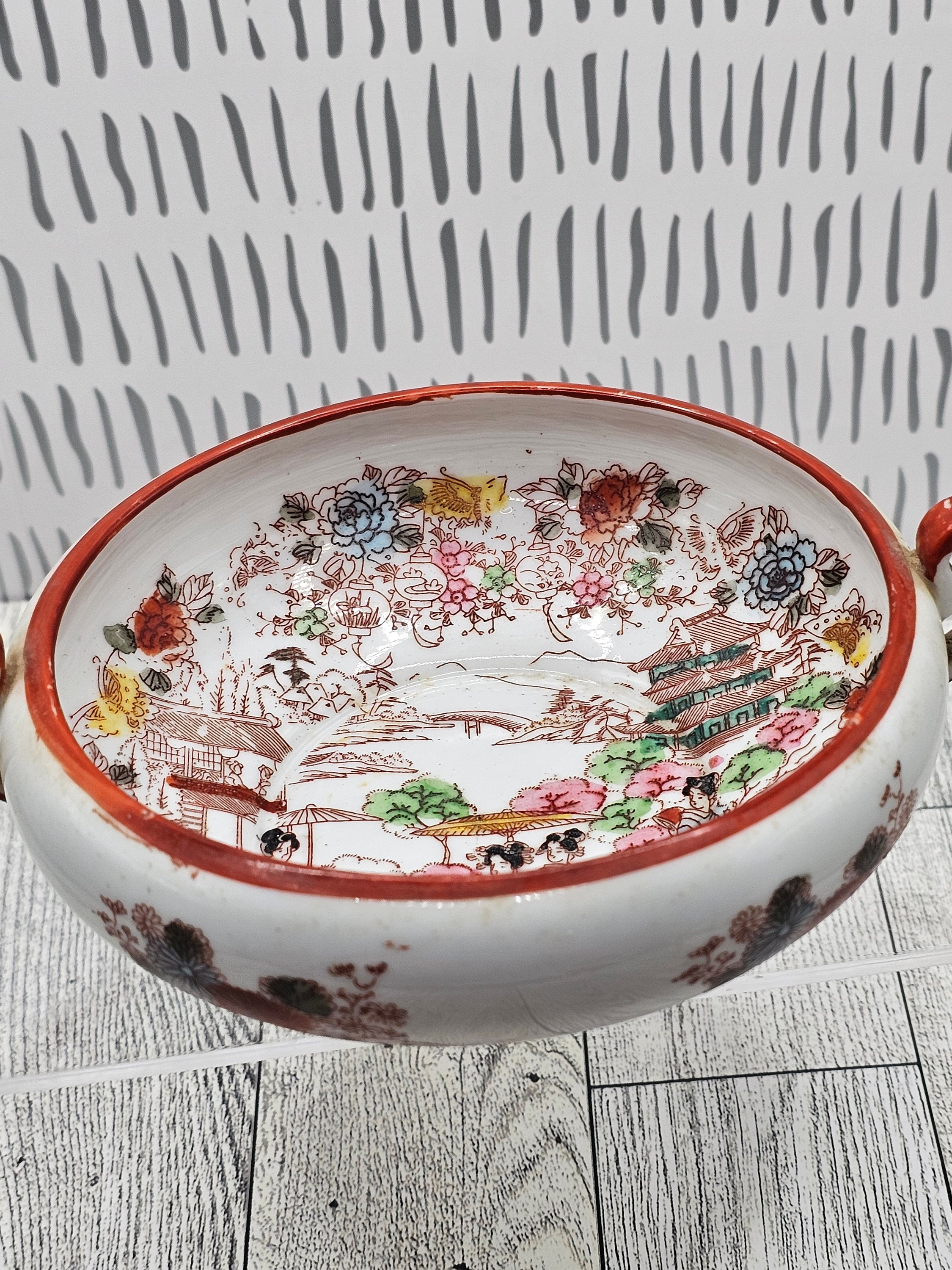 Geisha Girl Handled Dish Made in Japan Vintage Collectible EUC ...