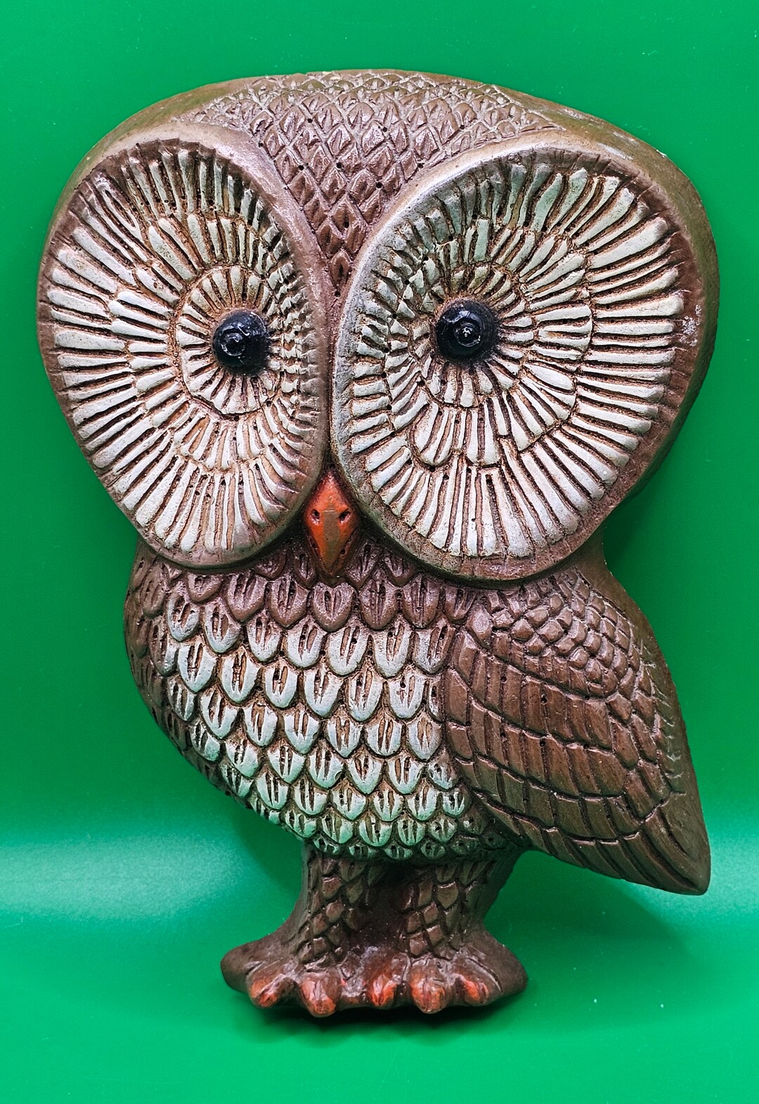 1970s Groovy Owl Wall Hanging Solid Foam Resin Vintage Excellent ...