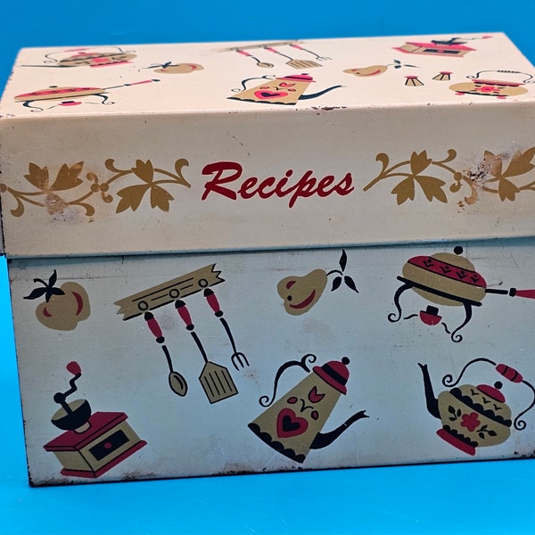 Retro Recipe Box - Etsy