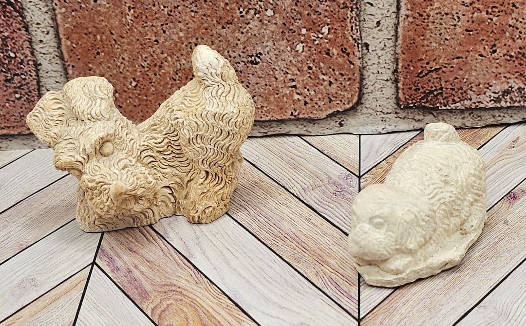 2 Vintage Chalkware Dogs One Scotty and 1 Mutt. Very Cute - Etsy