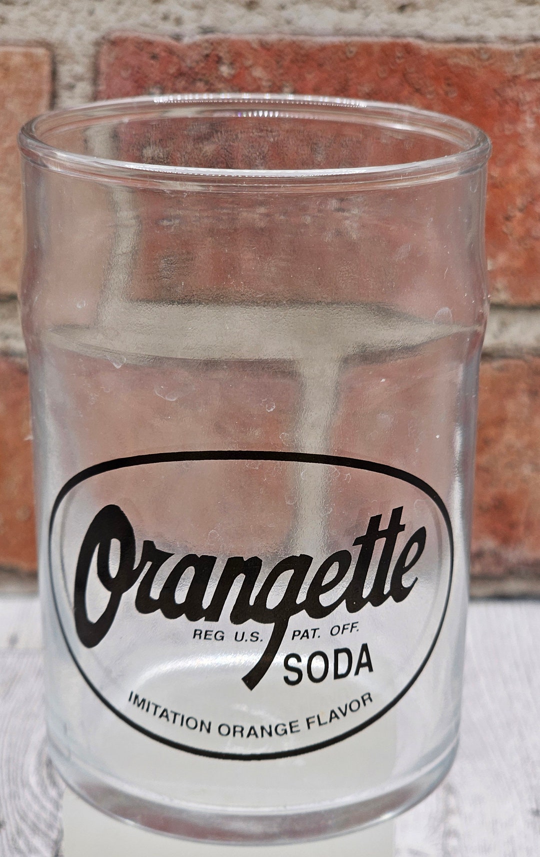 Vintage Orangette Soda Fountain Glass Rare Advertising 1940s-1950s - Etsy
