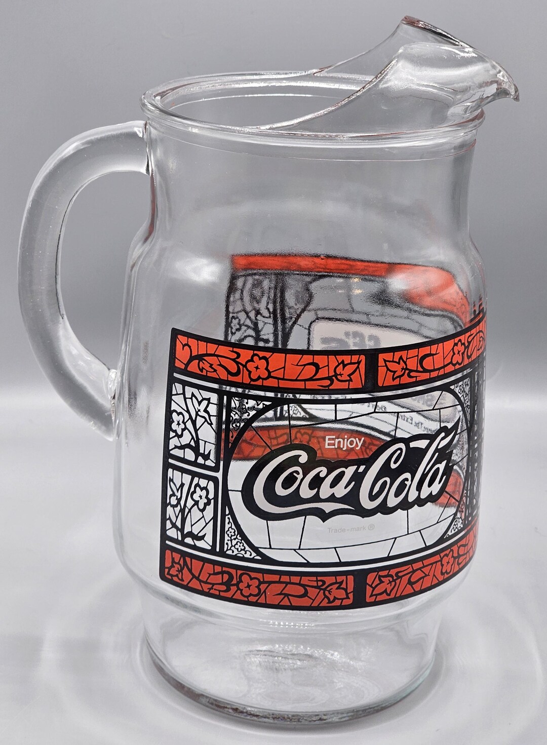 Coca Cola Stained Glass Style Pitcher Duffs Famous Smorgasbord ...