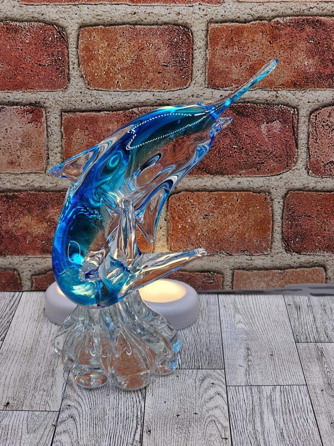Amazing Large Blown Glass Marlin Fish Paper Weight Figurine so ...