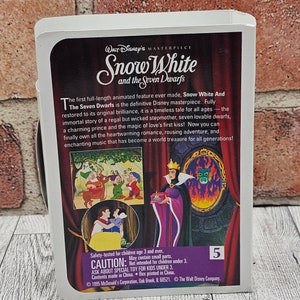 Snow White Toy in Disney VHS Movie Box Style Box 1995 Snow White is in ...