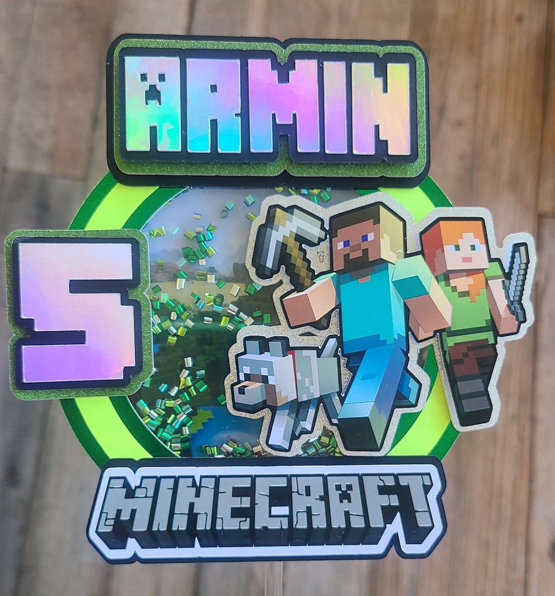Minecraft Cake Topper - Etsy