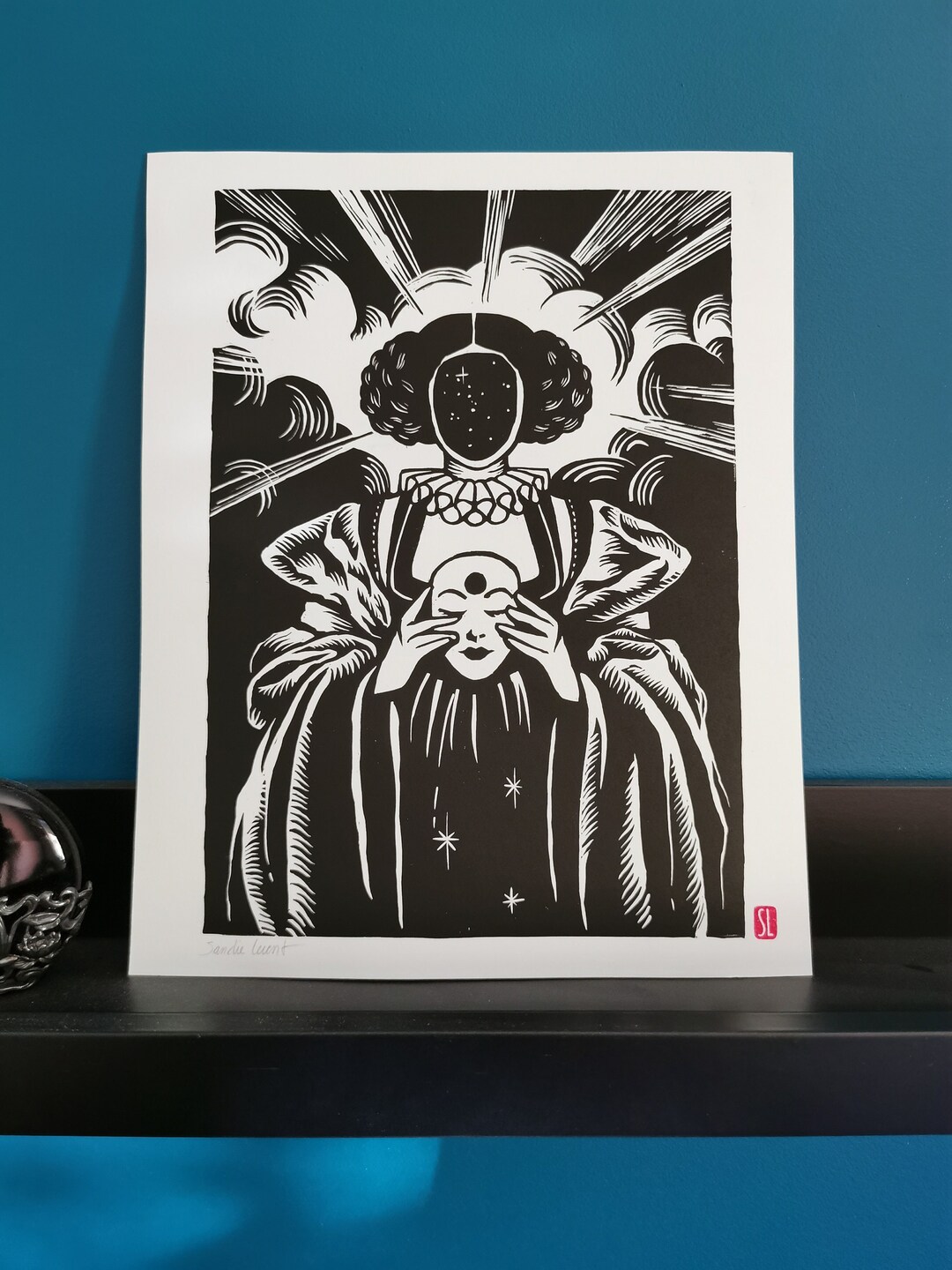 Head Like a Hole #2 Linocut - Etsy