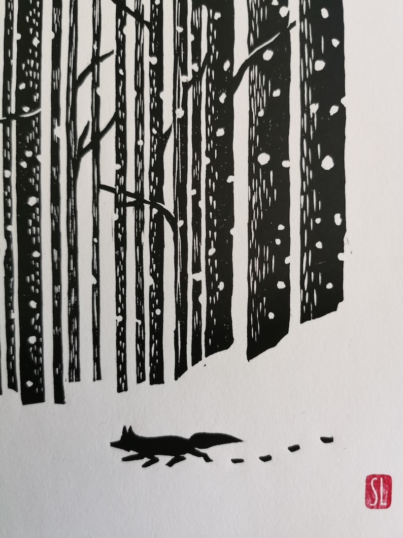 A Forest #1 Linocut - Etsy
