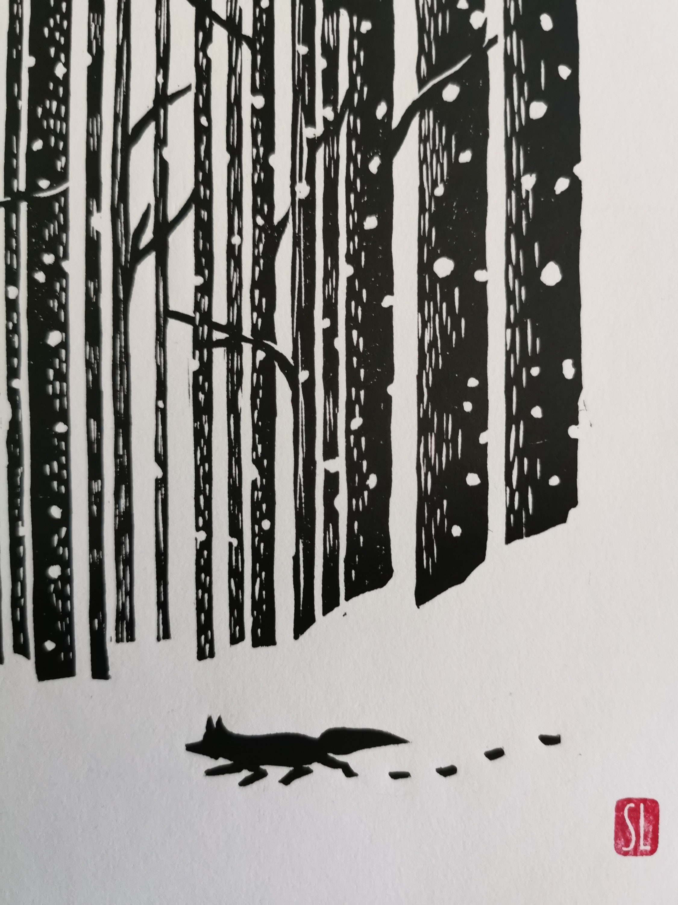 A Forest #1 Linocut - Etsy