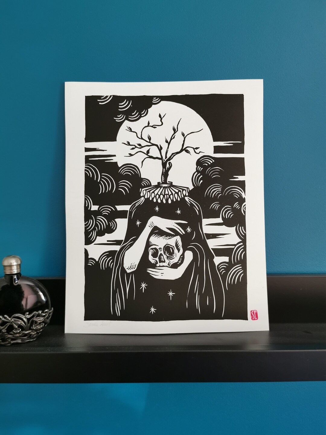 Head Like a Hole #1 Linocut - Etsy