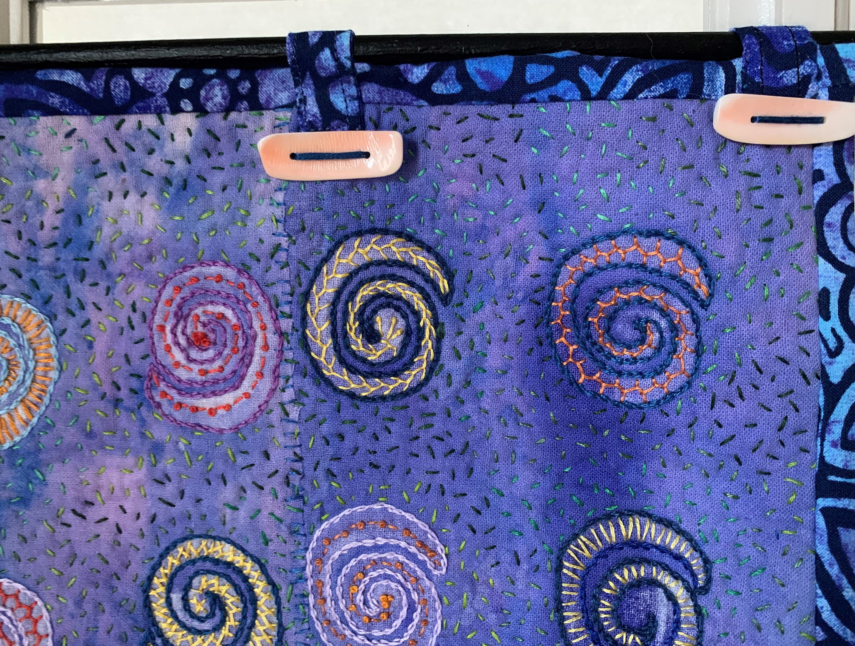 Textile Wall Art, Tiny Art, Spirals, Spiral Art, Textile Art, Wall ...