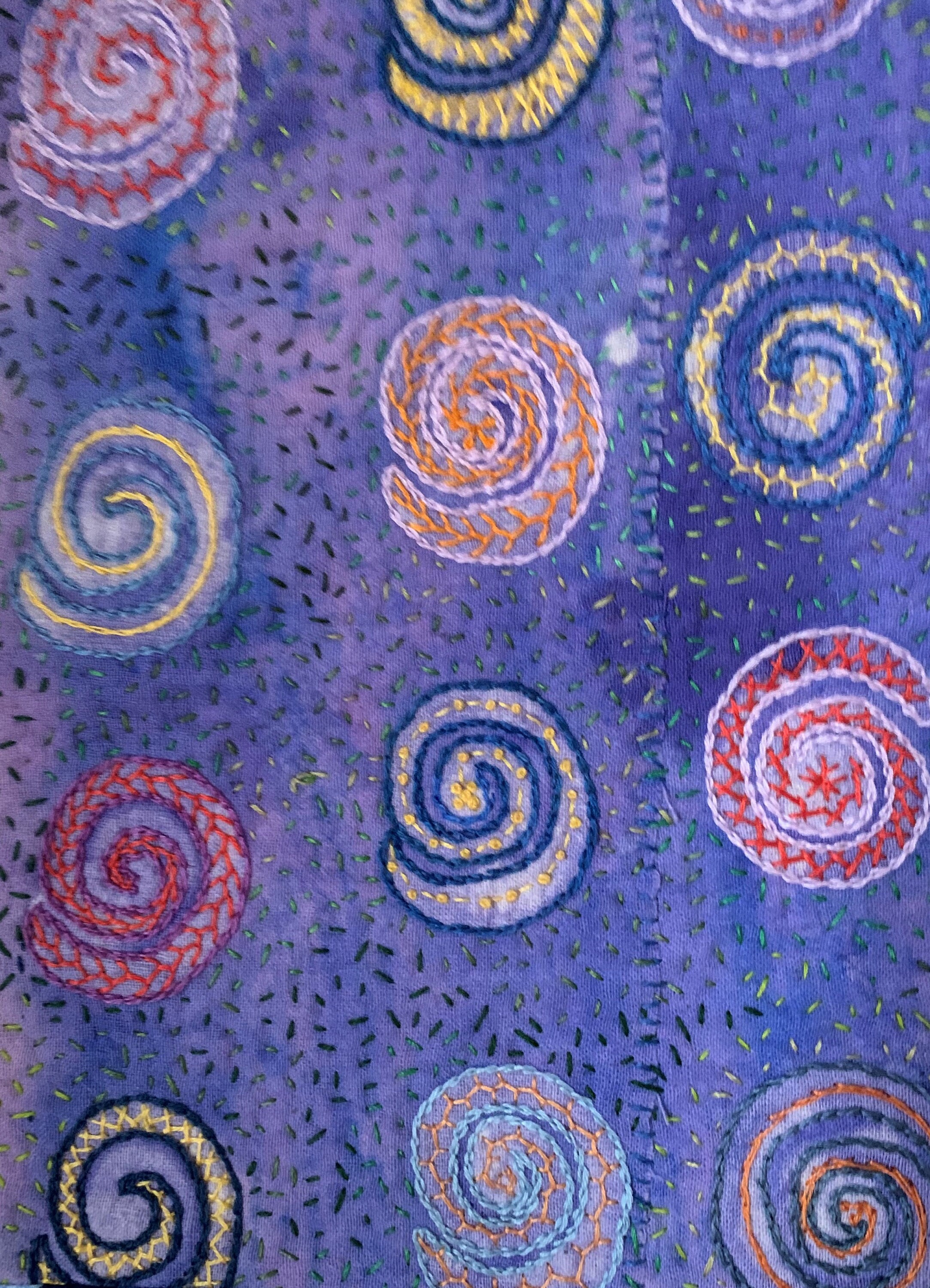 Textile Wall Art, Tiny Art, Spirals, Spiral Art, Textile Art, Wall ...