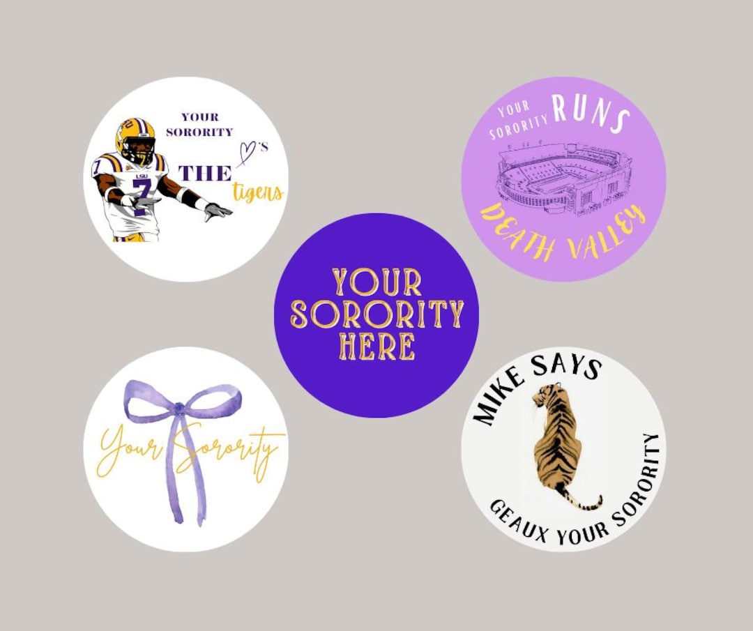 LSU Sorority Gameday Pins - Etsy
