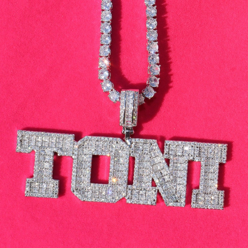 Iced Out Name Necklace - Etsy