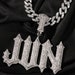 Icy Name Necklace With Cuban Link Chainpersonalized Letters - Etsy