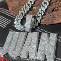 Iced Out Logo Hip Hop Pendant for Men, Iced Out Custom Letter Pendant ...