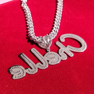 Personalized Cursive Font Name Pendant Necklace,custom Name Plate ...