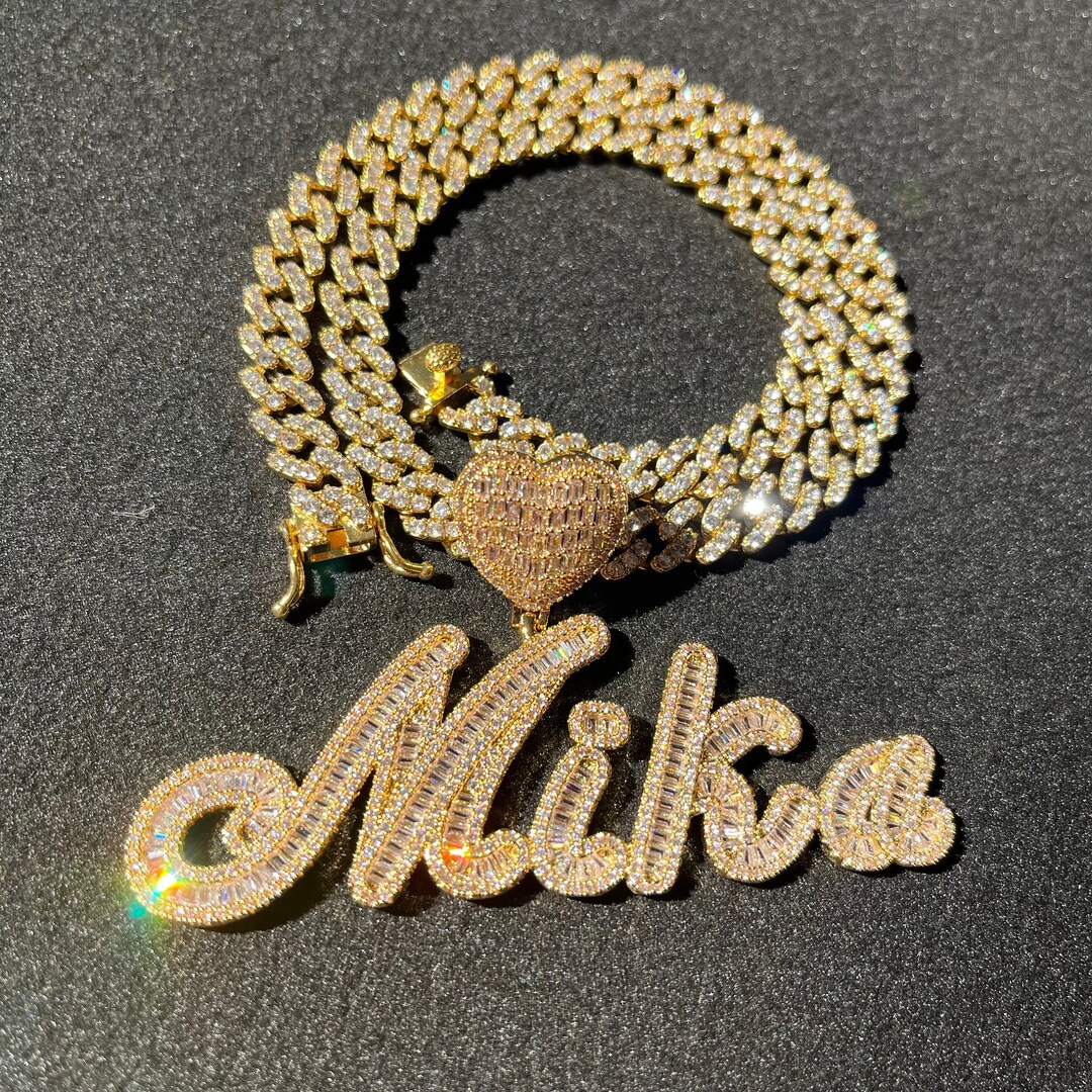 Personalized Cursive Font Name Pendant Necklacecustom Name - Etsy