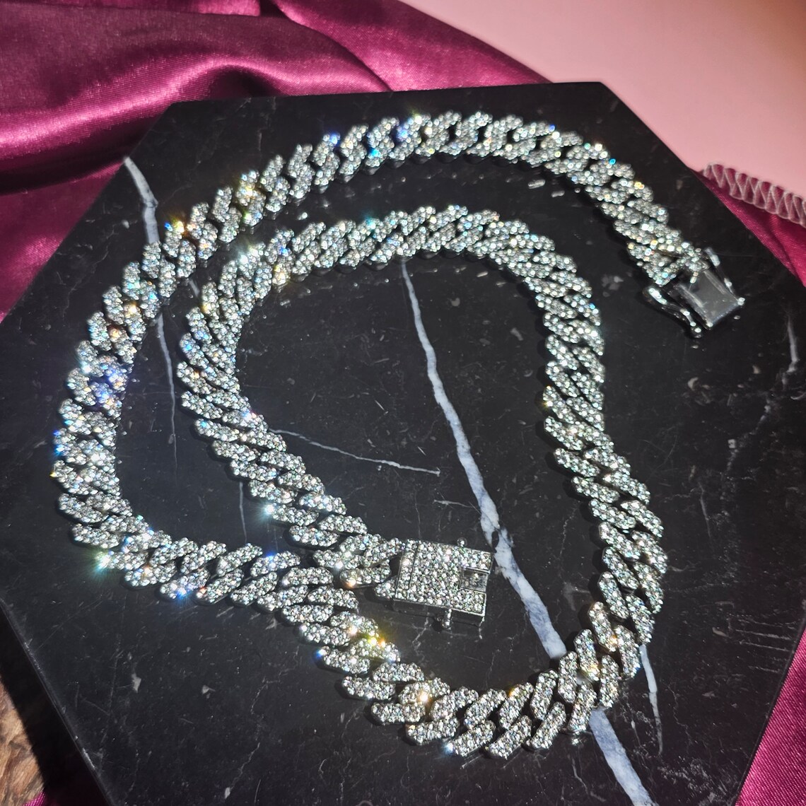 Iced Out Custom Number Pendant: Two-layer Cuban Chain, Personalized Hip ...
