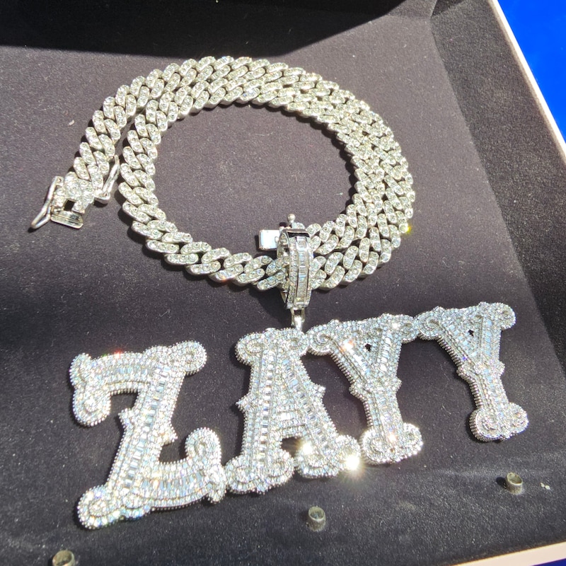 Iced Out Name Necklace - Etsy