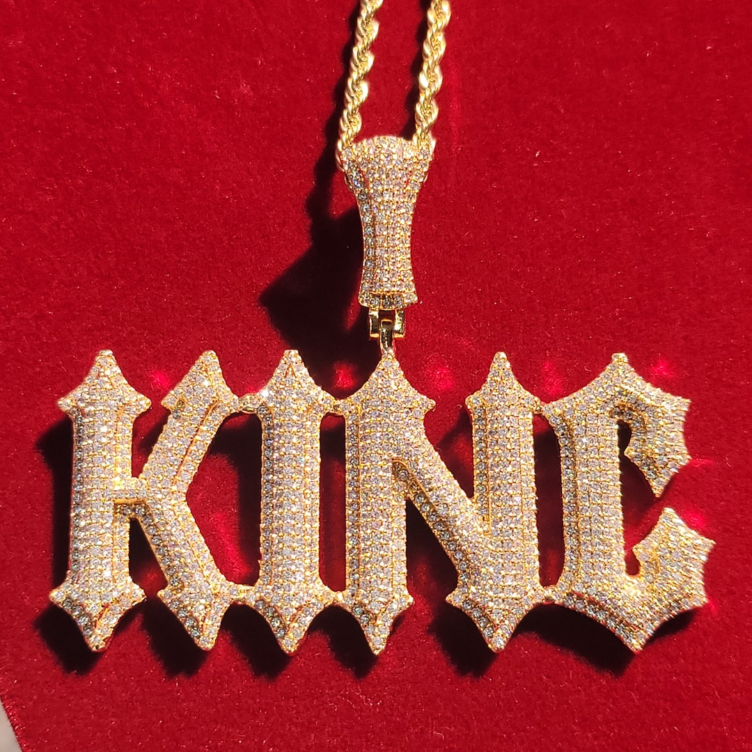 Iced Out Custom Thorn Letter Name Pendant: Hip Hop Jewelry,customized ...