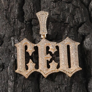 Icy Name Necklace With Cuban Link Chain,personalized Letters Pendant ...