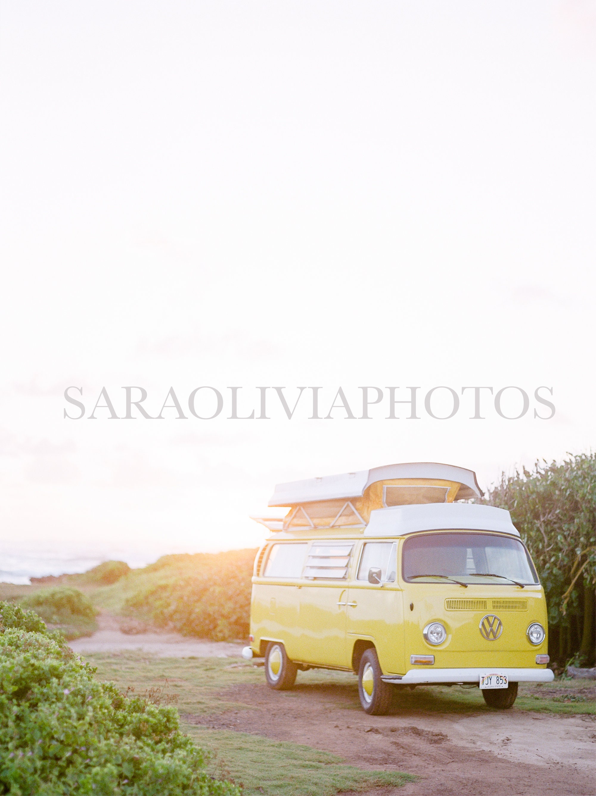 Yellow VW Bus Print Hawaii Digital Download Fine Art Print - Etsy