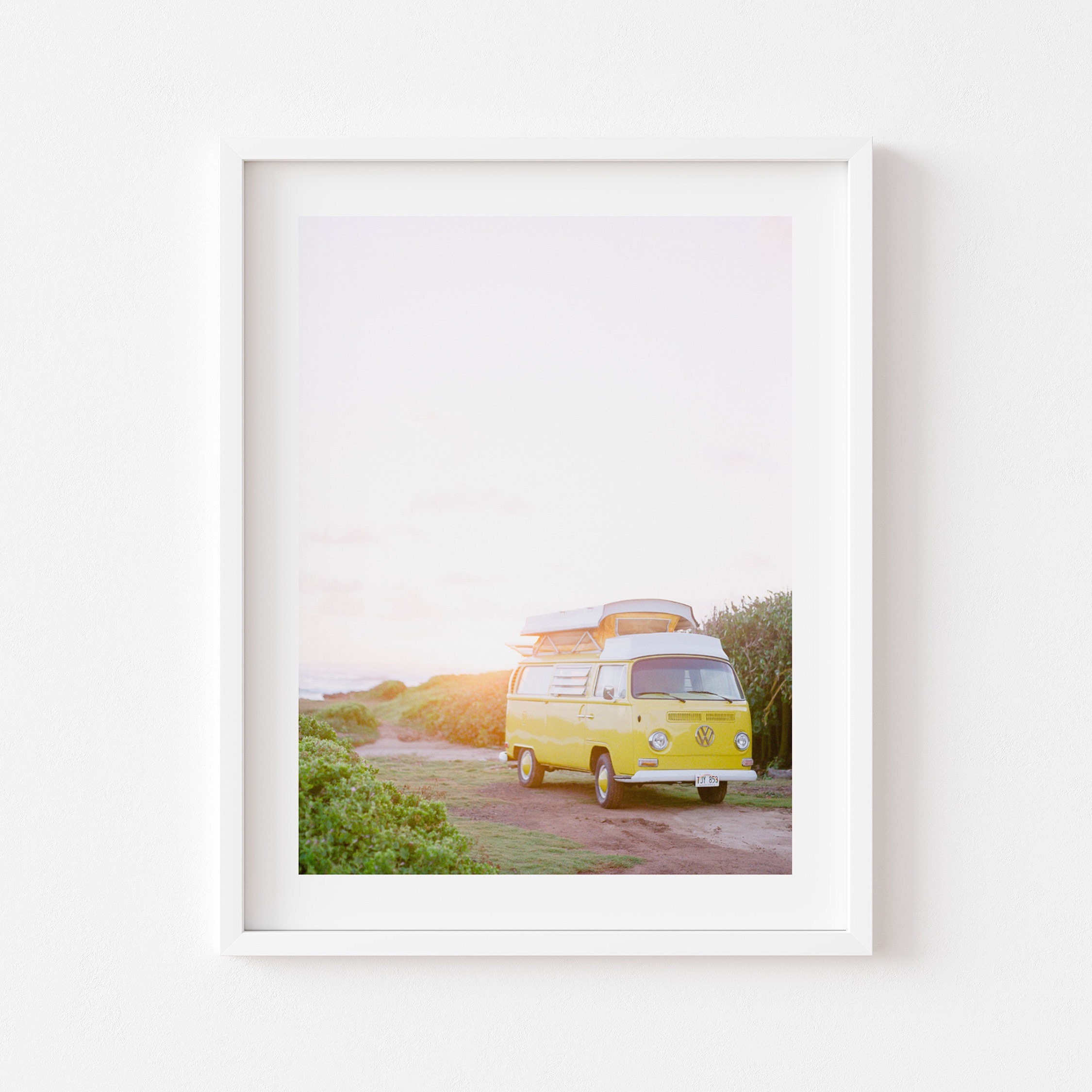 Yellow VW Bus Print Hawaii Digital Download Fine Art Print - Etsy