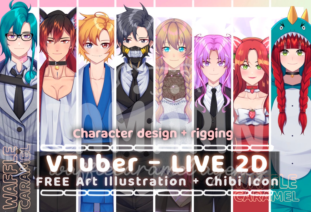 FLASH SALE!! Custom LIVE2D Vtuber Commission | Commercial Use | Live 2d ...