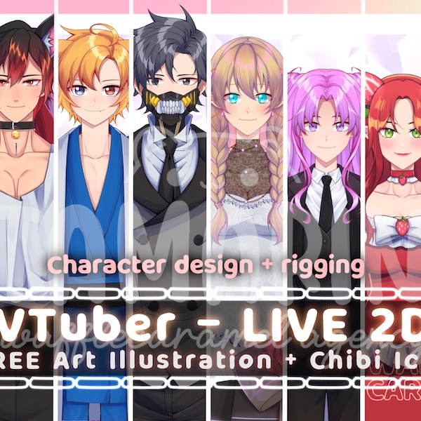 Male Vtuber Model Premade Live2d - Etsy