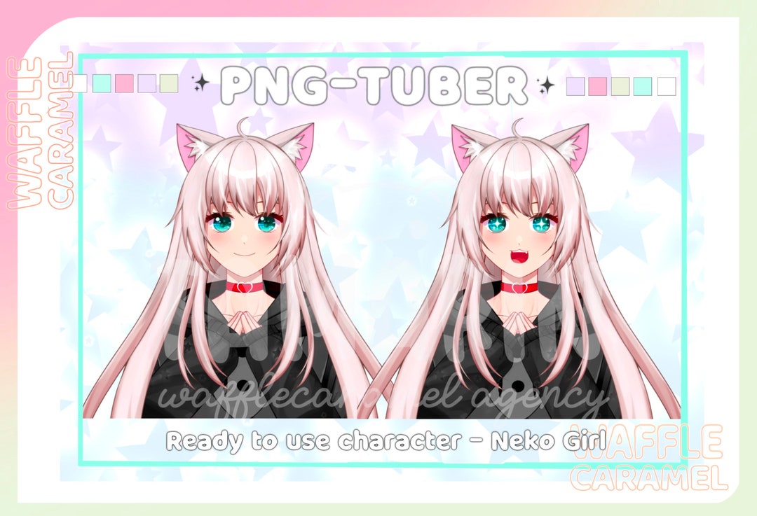 Kawaii Neko Girl PNG Tuber Avatar: Ready to Use (digital Download) - Etsy