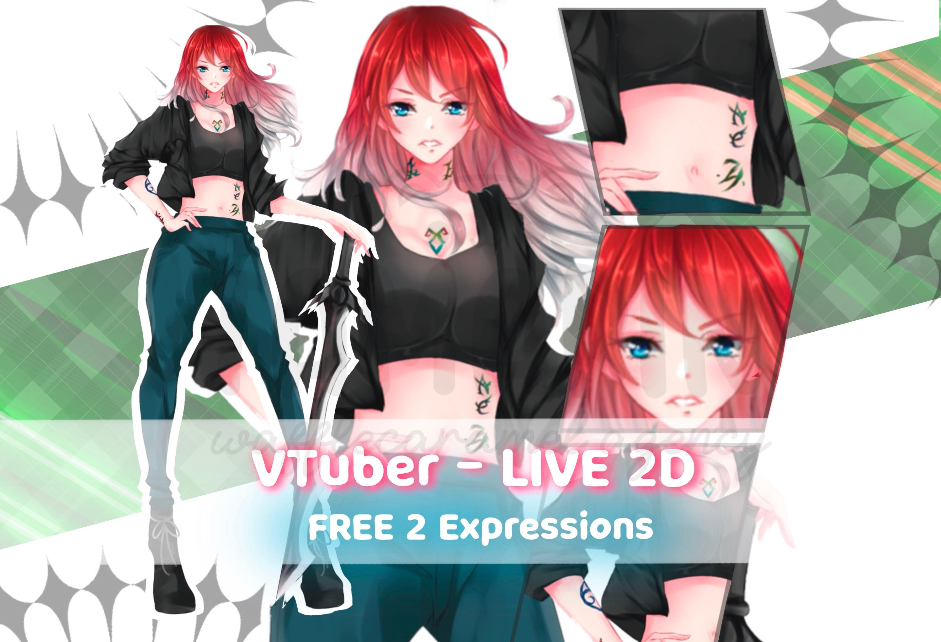 NEW!! CUSTOM VTUBER LIVE2D anime art commission | commercial use | live ...