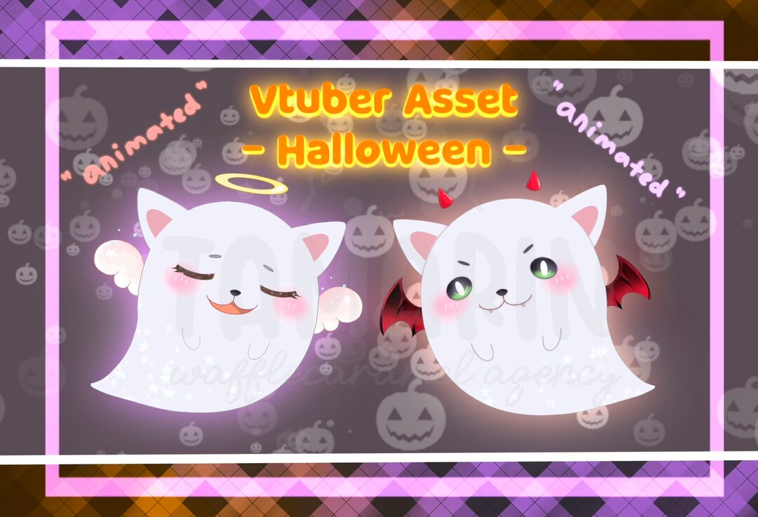 VTUBER LIVE2D ASSET - Stream Decoration Halloween Edition | Vtuber ...