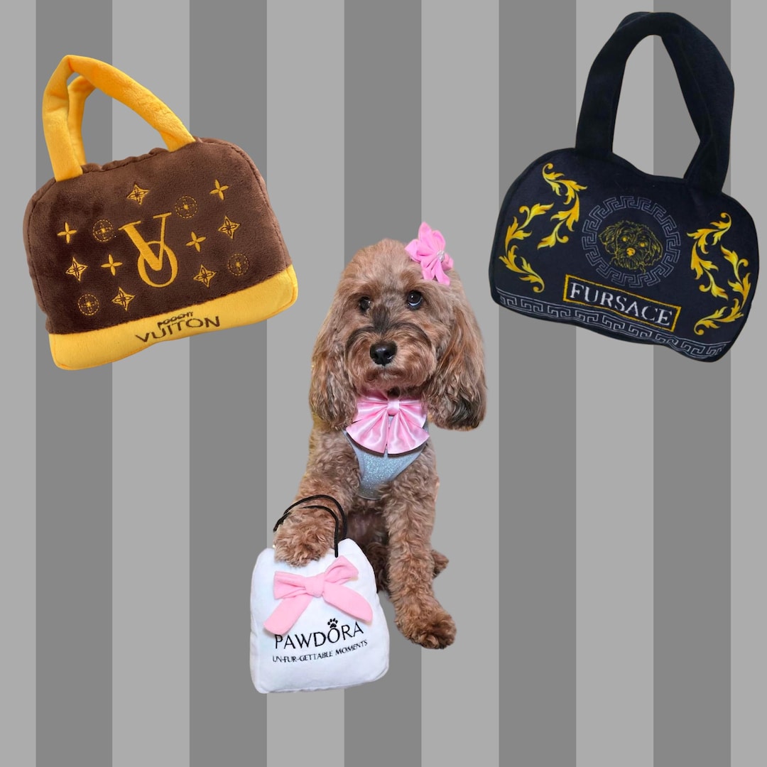 Plush Dog Toys, Ideal Funny Dog Gifts Designer Hand Bag Dog Toys. Dog ...