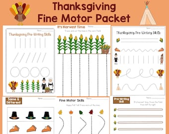 Thanksgiving Fine Motor Packet - Etsy