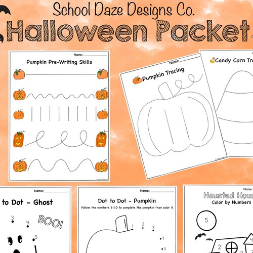 Halloween Packet - Etsy